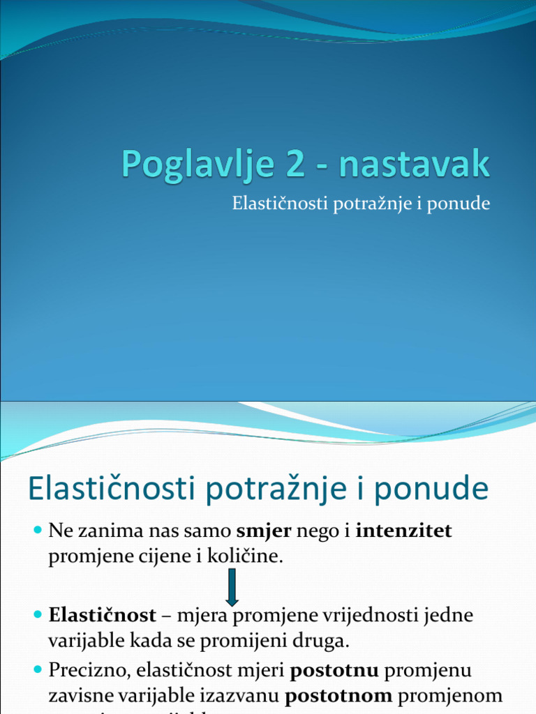 Poglavlje 2.2 - Pojam Elastičnosti | PDF