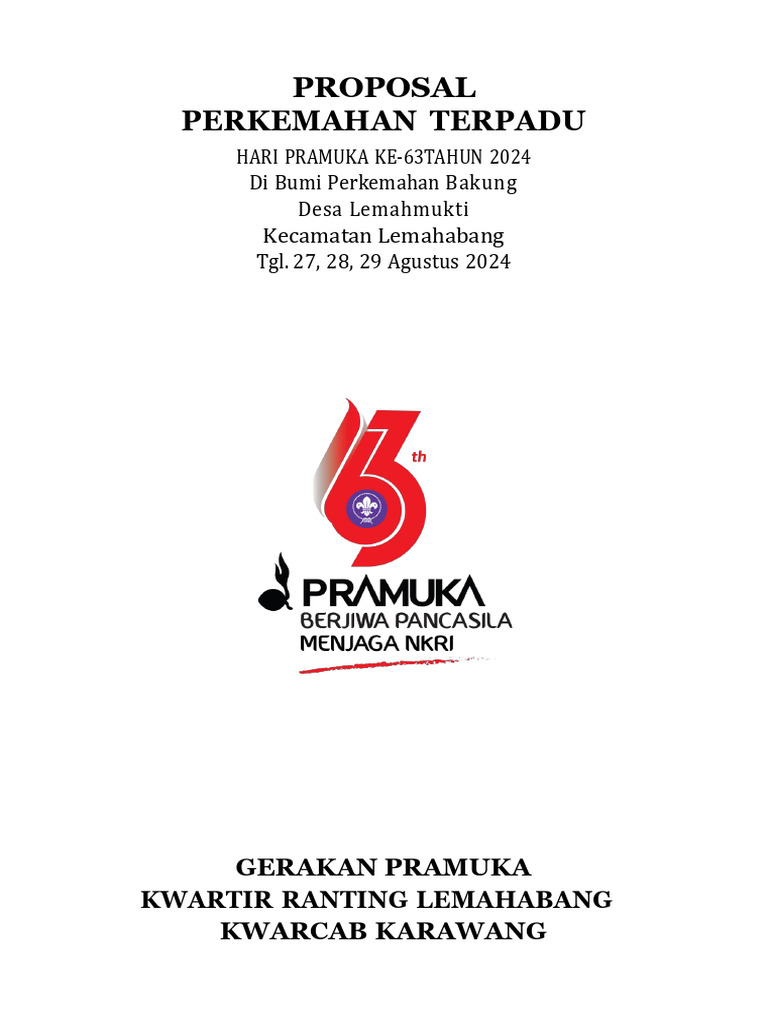 Proposal Kemah Terpadu 2024 OK | PDF