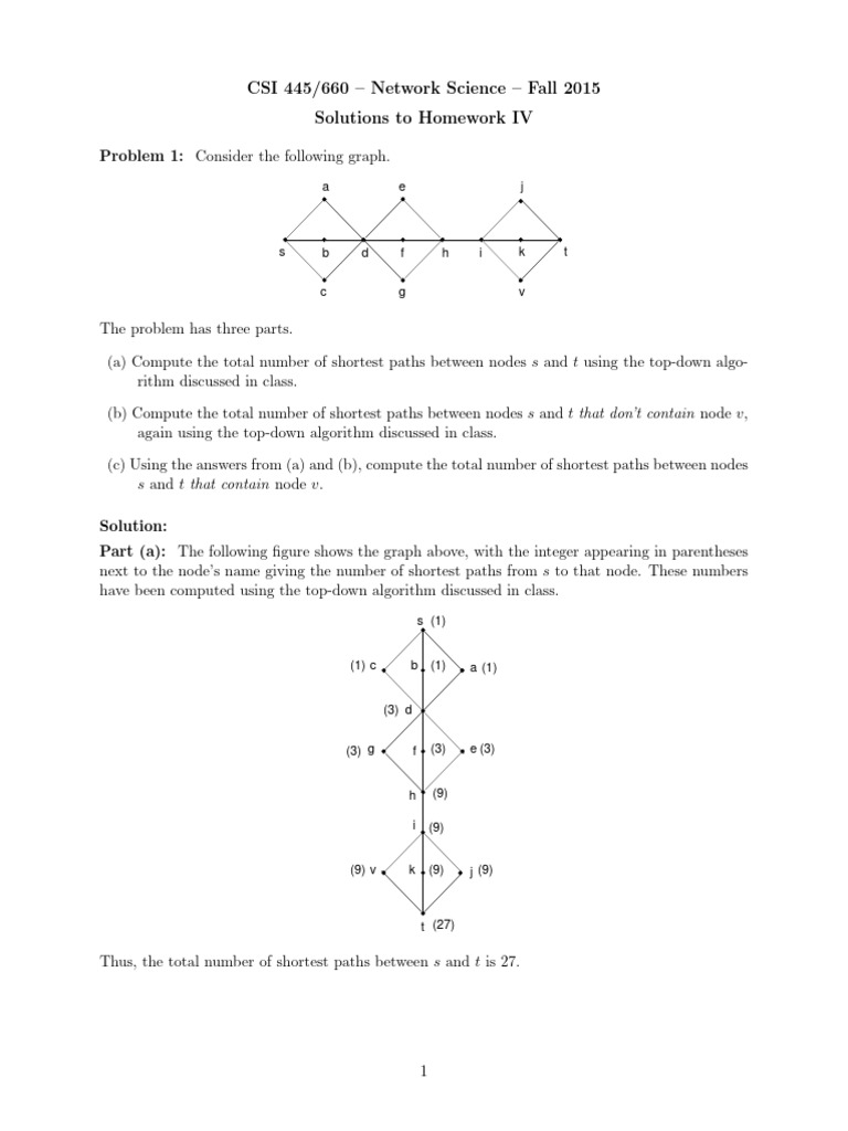 sol_hw4 | PDF | Power Law | Vertex (Graph Theory)