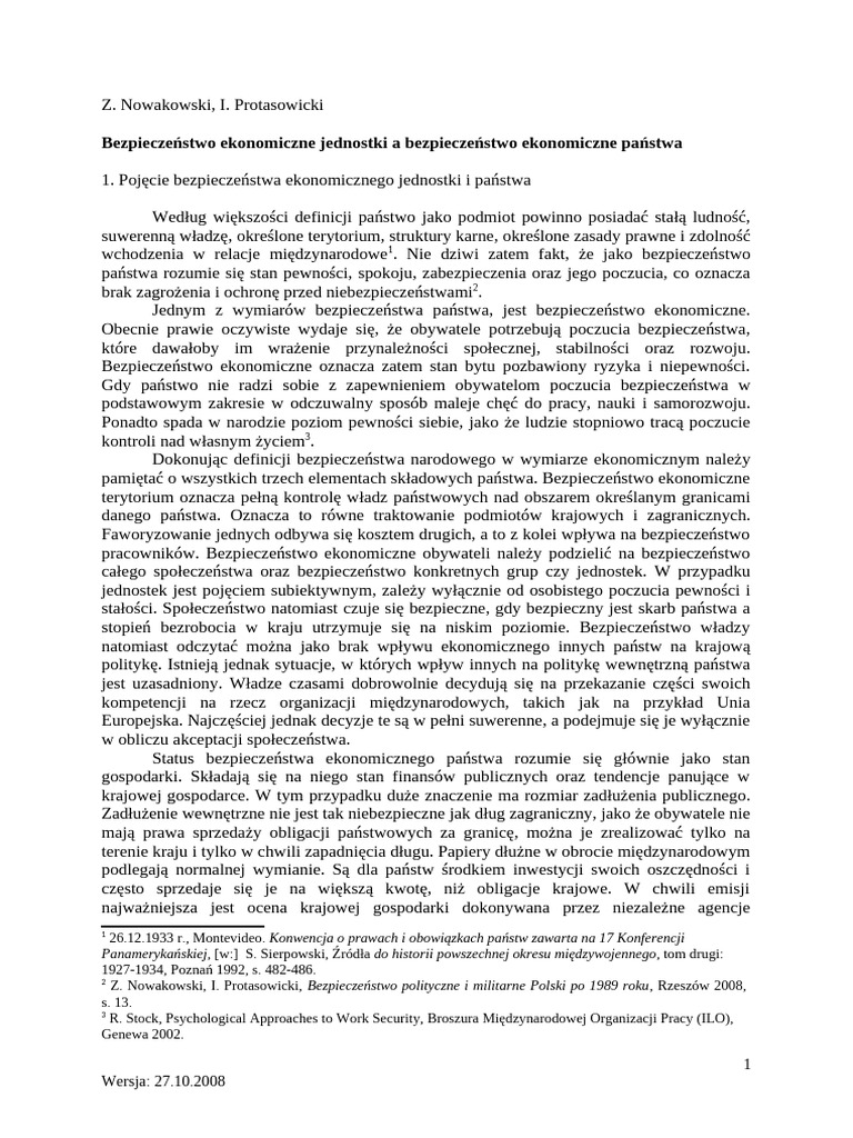 Artyku-Bezpieczenstwoekonomiczne | PDF