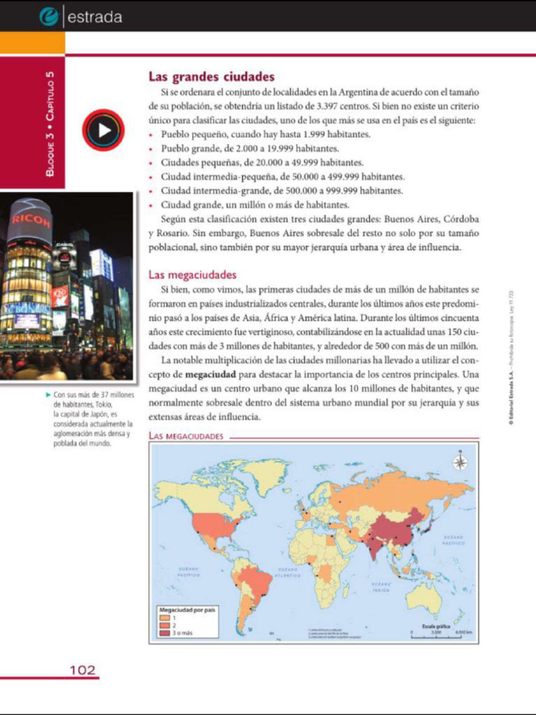 Espacio Urbano-Megaciudades Megalópolis Ciudad Global-1-4 | PDF