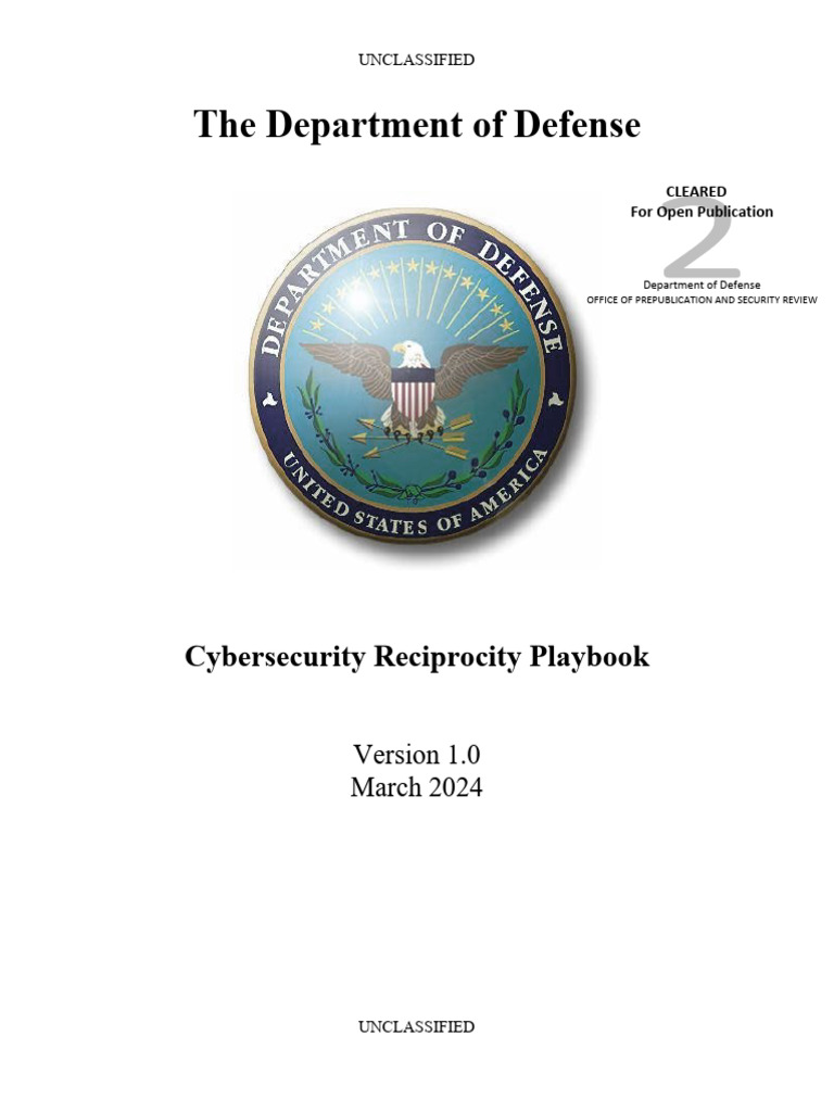 DoD Cybersecurity Reciprocity Guide | PDF | Computer Security | Security