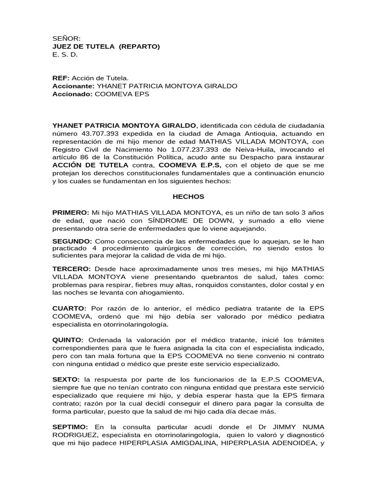 Tutela Yanet | PDF | Justicia | Crimen y violencia