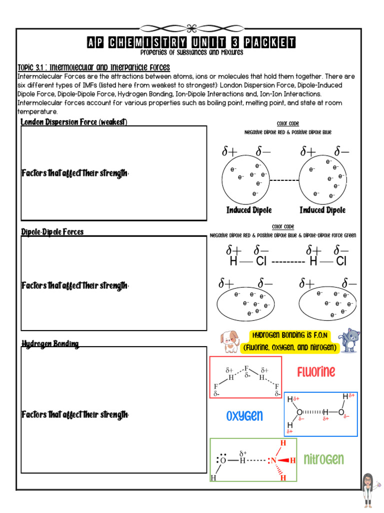 Unit 3 Packet (1) | PDF | Gases | Intermolecular Force