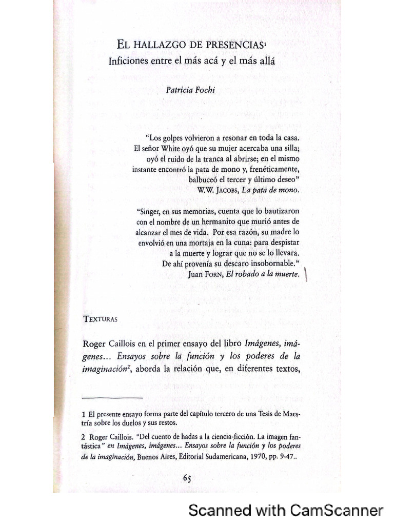 Fochi Patricia - El Hallazgo de Presencias | PDF