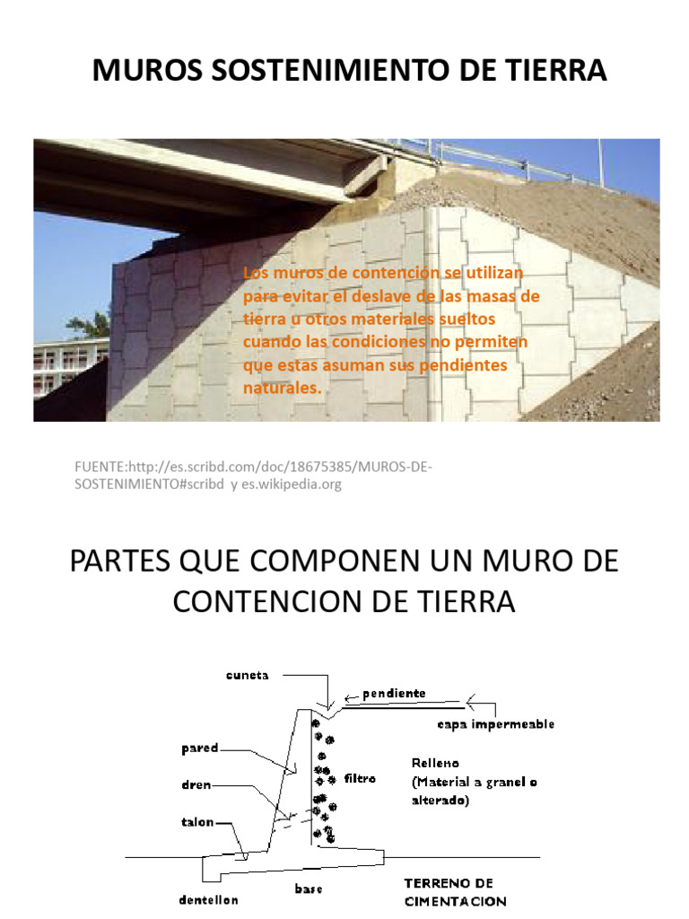 Resumen Muros Sostenimiento de Tierra 1 | PDF
