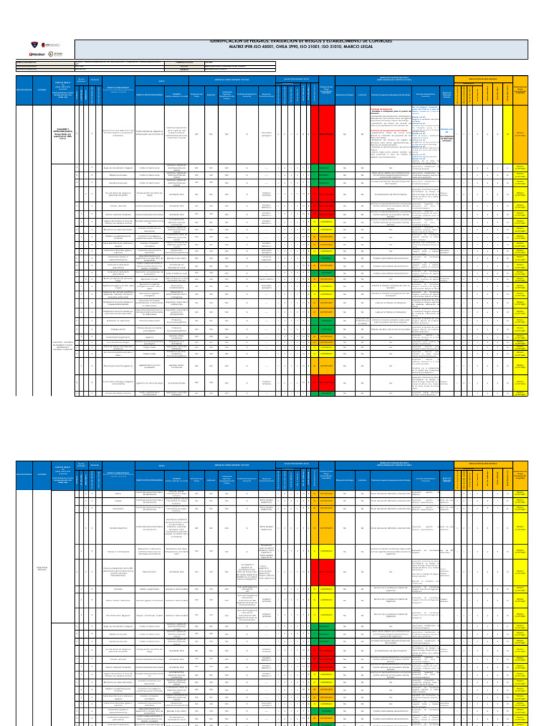 MATRIZ IPERC | PDF | Inmunología | Microbiología