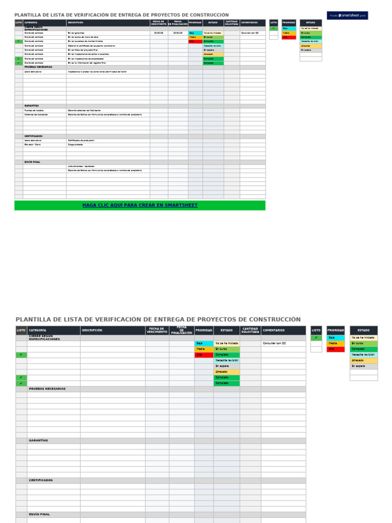IC Construction Project Handover Checklist 27737 - ES | PDF