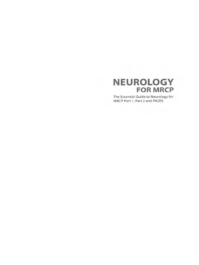 Neurology for MRCP | PDF | Headache | Stroke