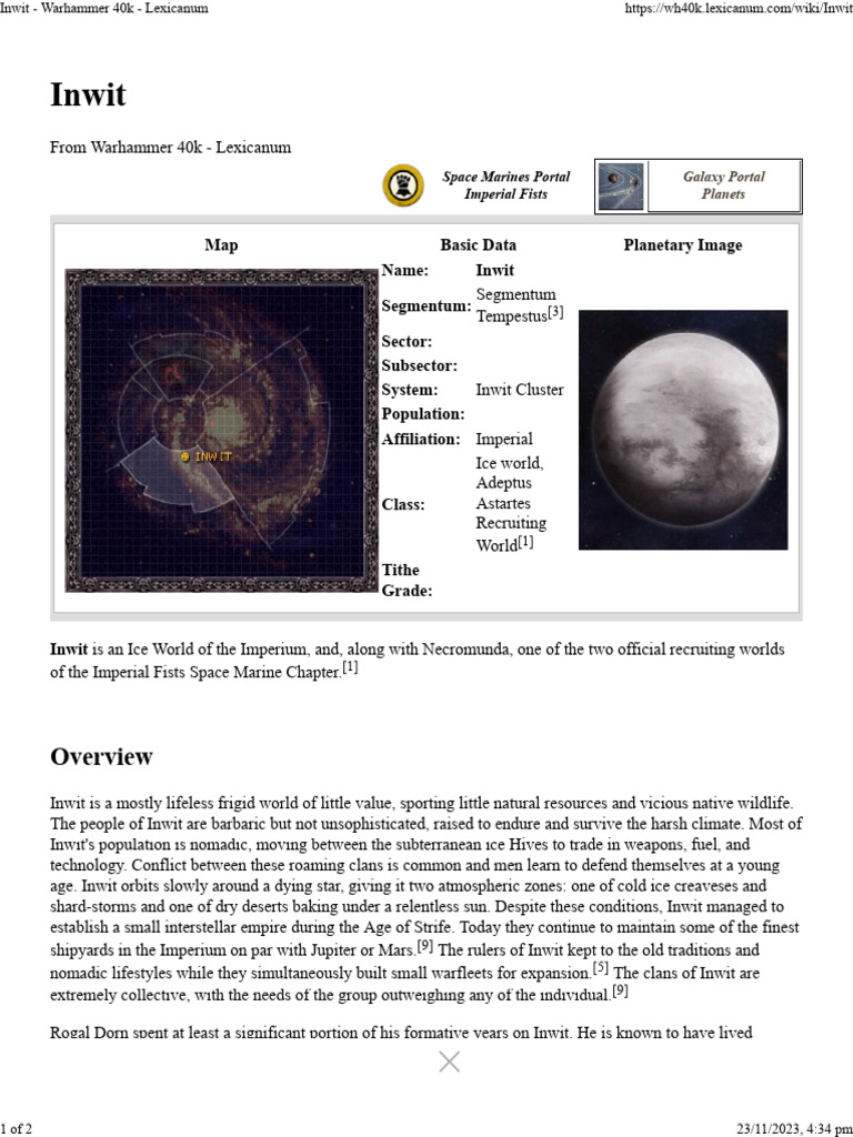 Inwit - Warhammer 40k - Lexicanum | PDF | Astronomy | Physical Sciences
