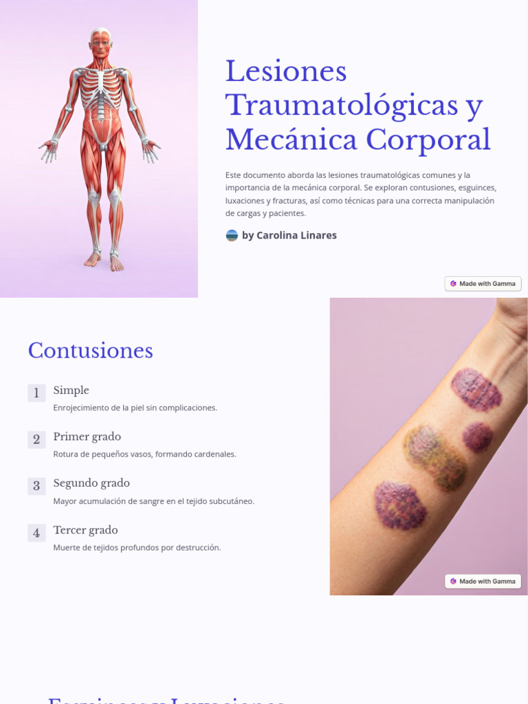 Lesiones Traumatologicas y Mecanica Corporal | PDF | La columna ...