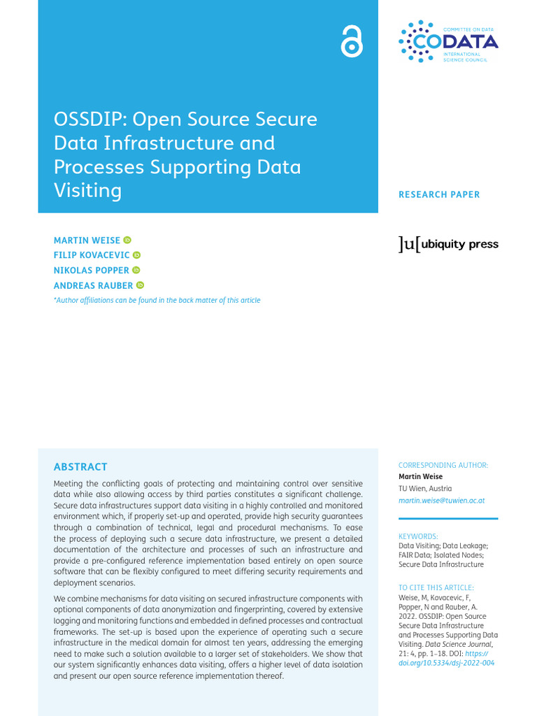 Open Source Secure Infrastructure For Data Visiting | PDF | Computer ...