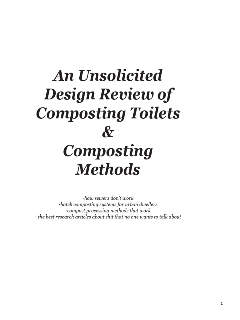 Composting Toilets: Urban Sanitation Solutions | PDF | Compost | Sanitation
