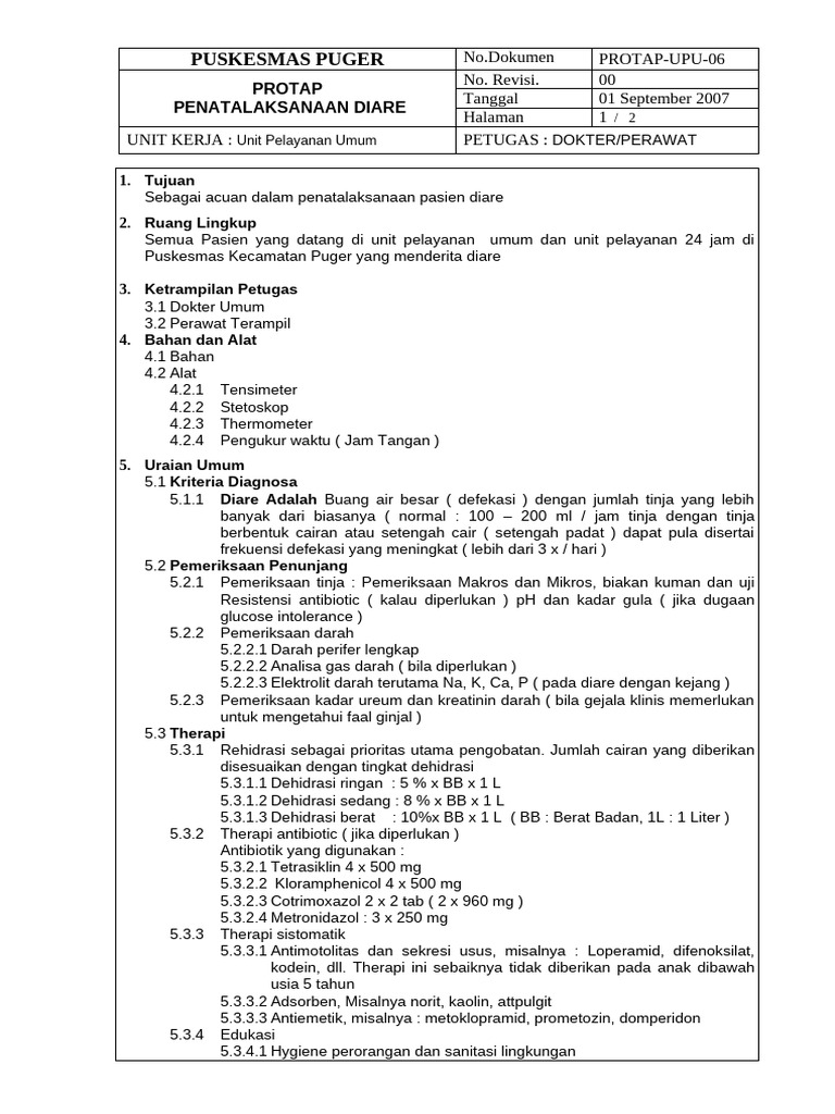 Penatalaksanaan Diare | PDF