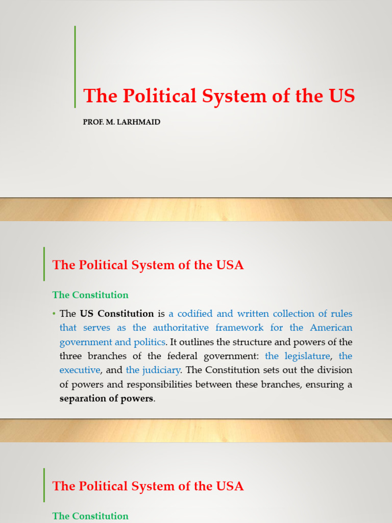 The Political System of The US | PDF | United States House Of ...