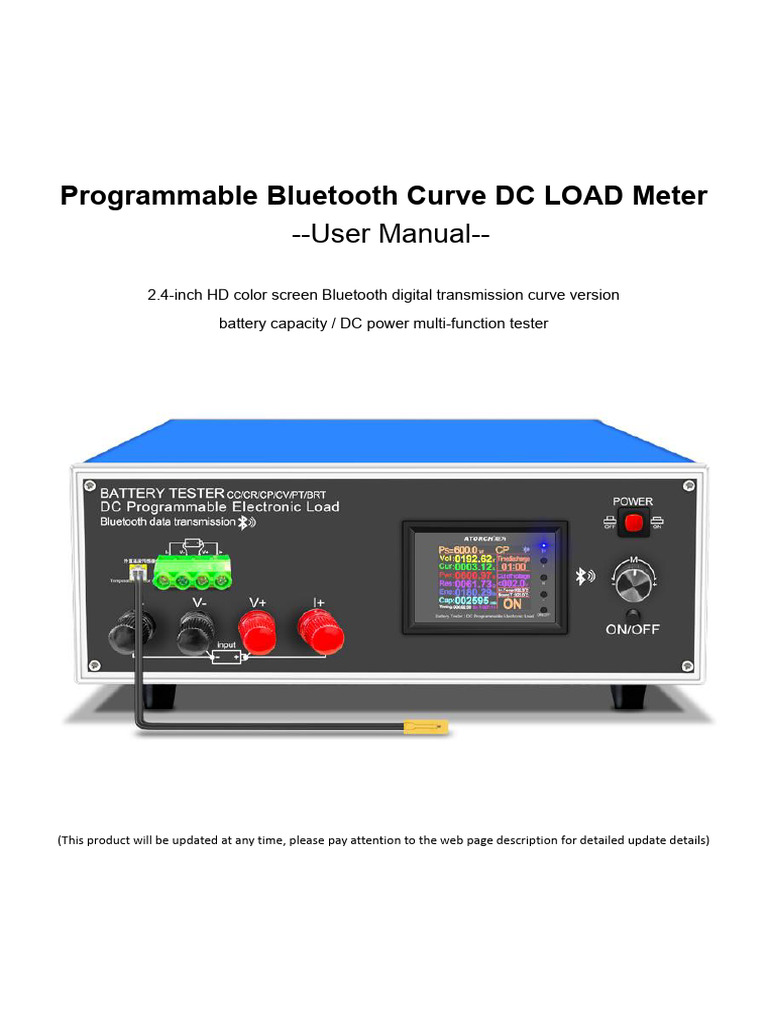 DLB-1200W electronic load USER MANUAL | PDF | Electrical Components | Electronic Engineering