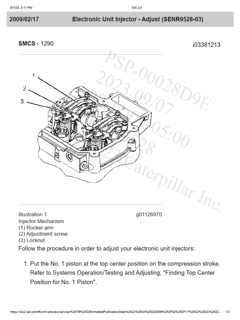 3196 Electronic Unit Injector - Adjust | PDF | Mechanical Engineering ...