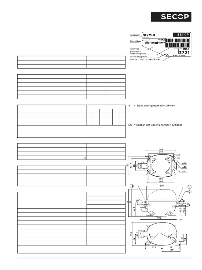MBP Compressor Specifications NF7MLX | PDF | Electromagnetism ...