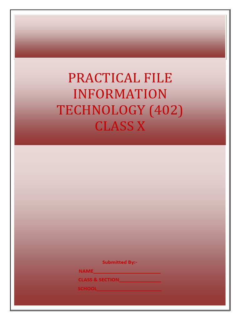 X IT Practicals | PDF | Button (Computing) | Databases