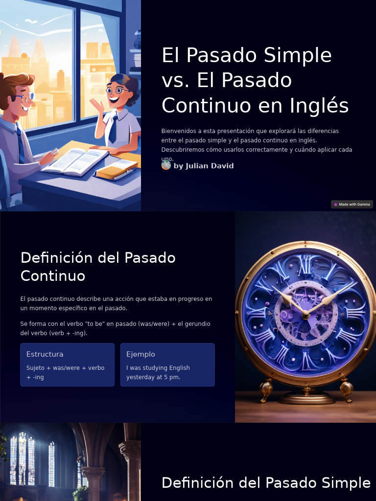 El-Pasado-Simple-vs-El-Pasado-Continuo-en-Ingles | PDF | Verbo | Morfología