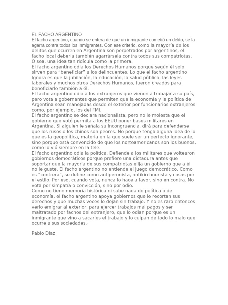 El Facho Argentino | PDF