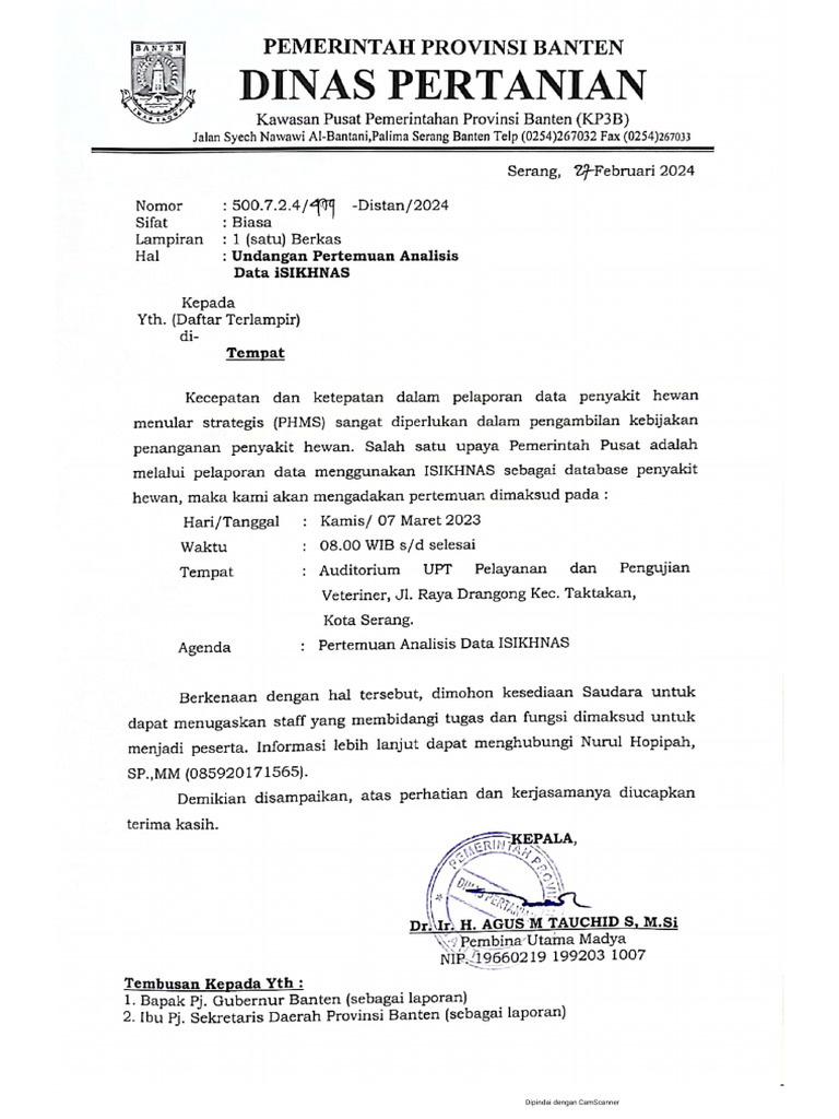 Undangan Pertemuan Isikhnas | PDF