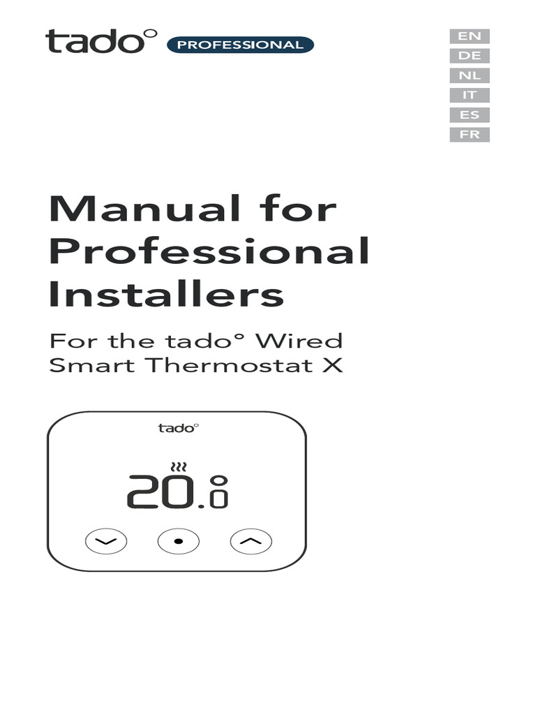 Guía de instalación del termostato tado° X | PDF | Ingeniería ...