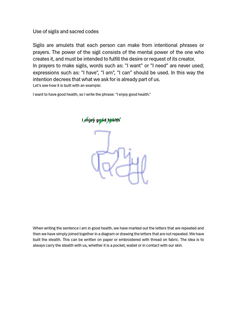 Use of Sigils and Sacred Codes | PDF