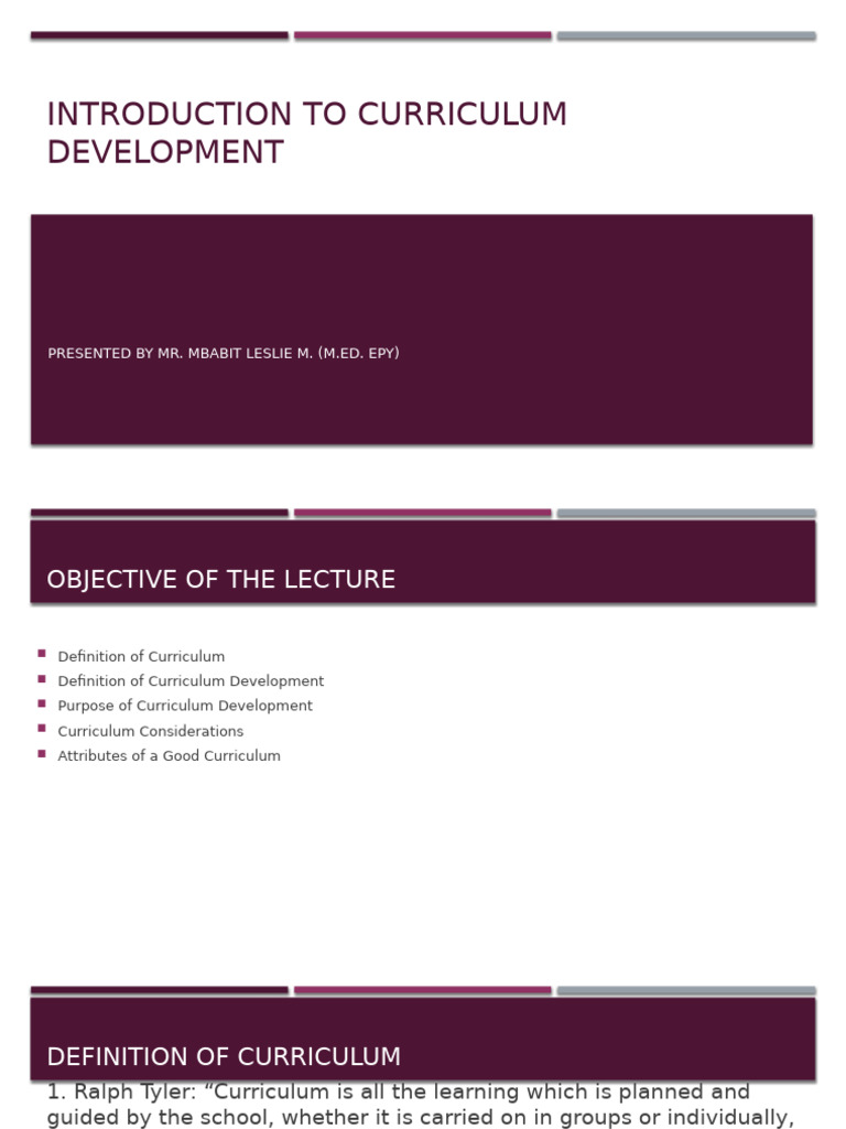 Curriculum Development Guide | PDF | Curriculum | Teachers
