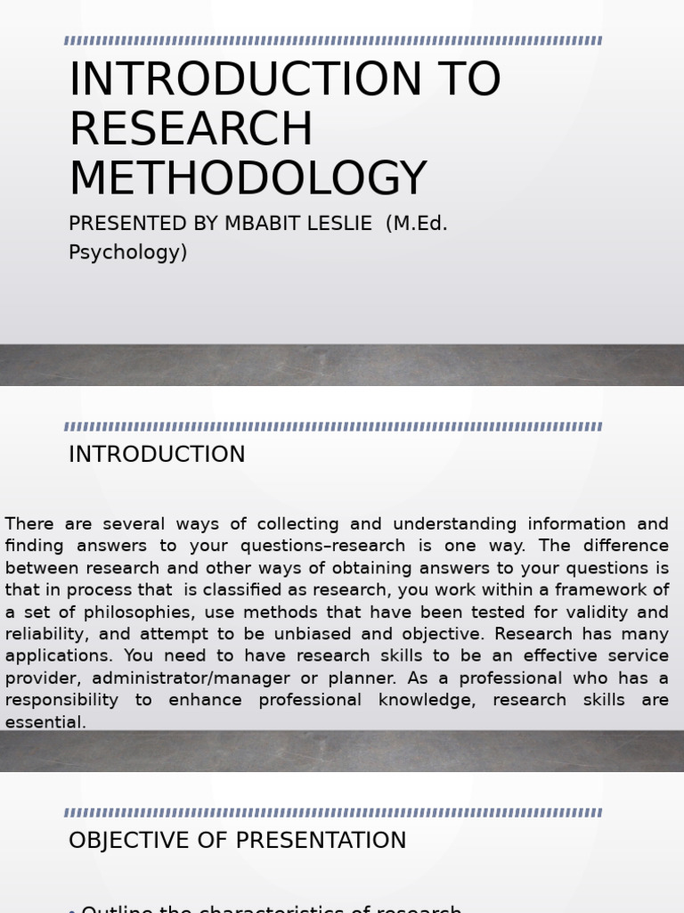 Research Methodology Overview Guide | PDF | Methodology | Quantitative ...