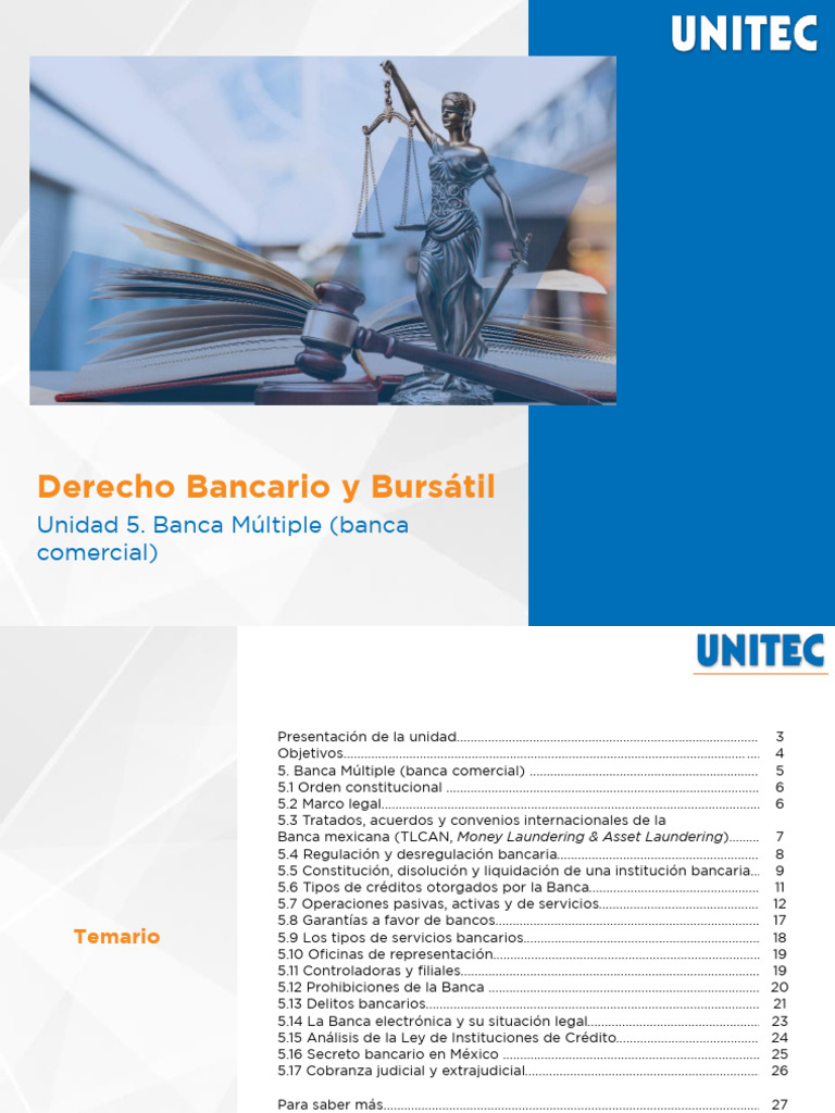 Banca Múltiple en México: Marco Legal y Servicios | PDF | Bancos | Dinero