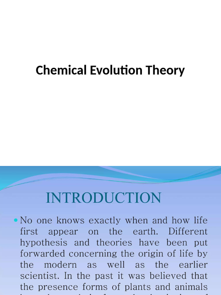 Chemical Evolution Theory | PDF