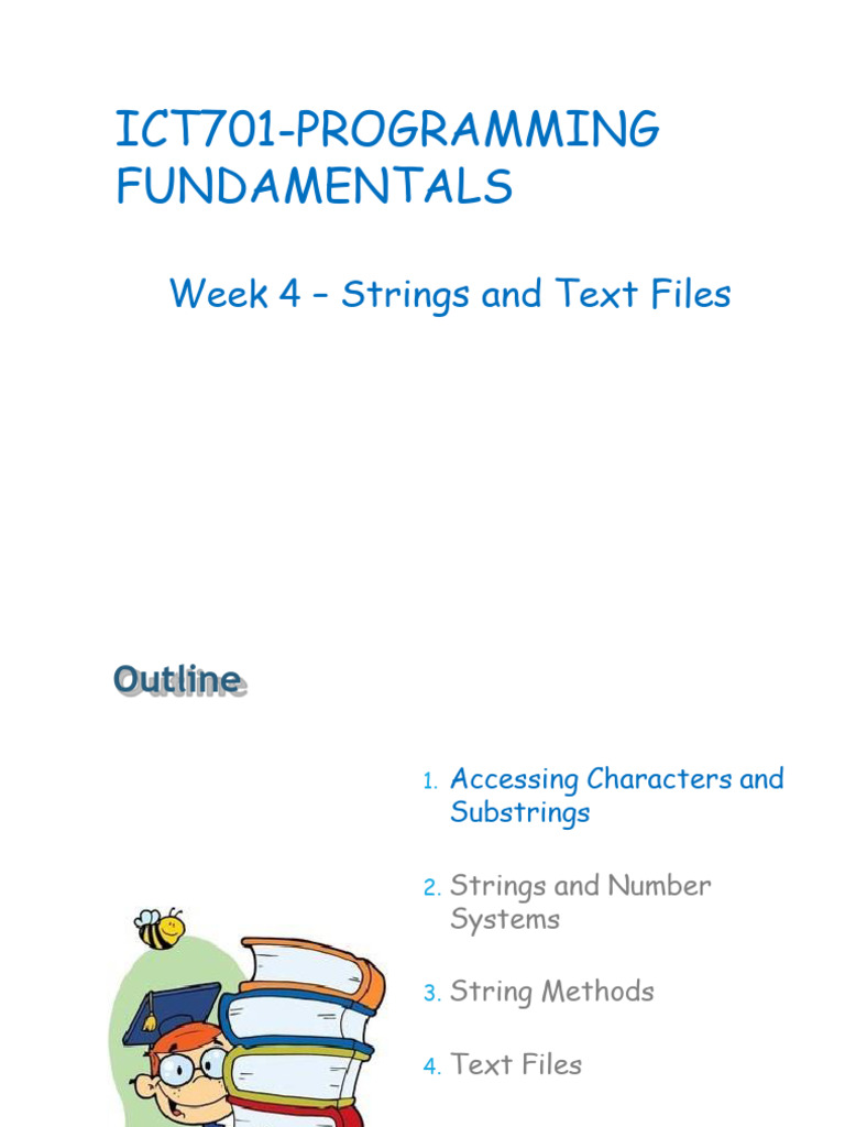 Week 4 Strings And Text Files Pdf String Computer Science