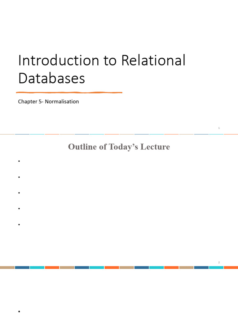 Chapter 5-T323 Introduction To The Relational Database | PDF | Relational Model | Information ...