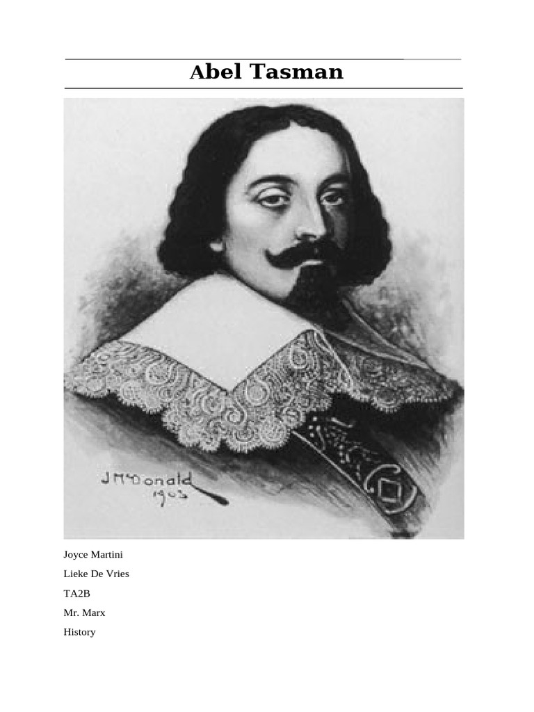 Abel Tasman History Essay | PDF | Exploration