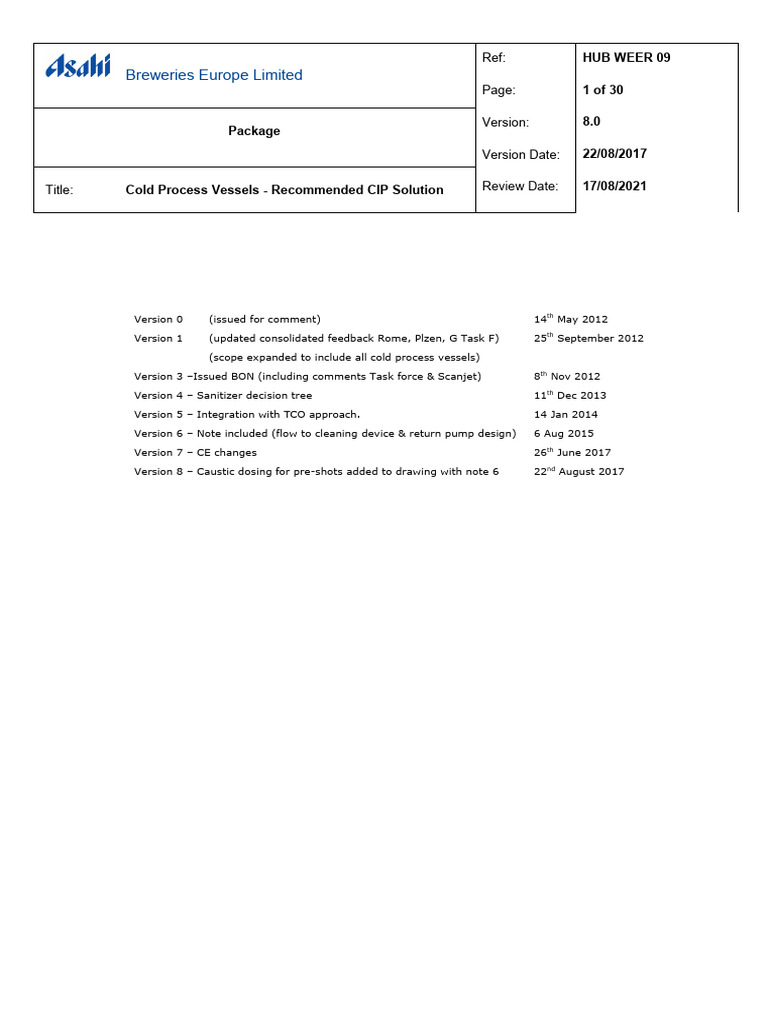 FV CIP Optimization v8 | PDF | Corrosion | Pressure