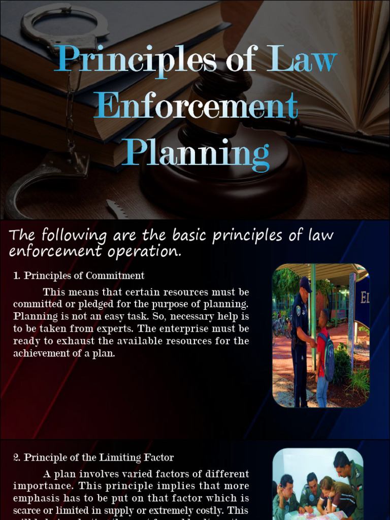 Key Principles of Law Enforcement Planning | PDF | Strategic Planning ...