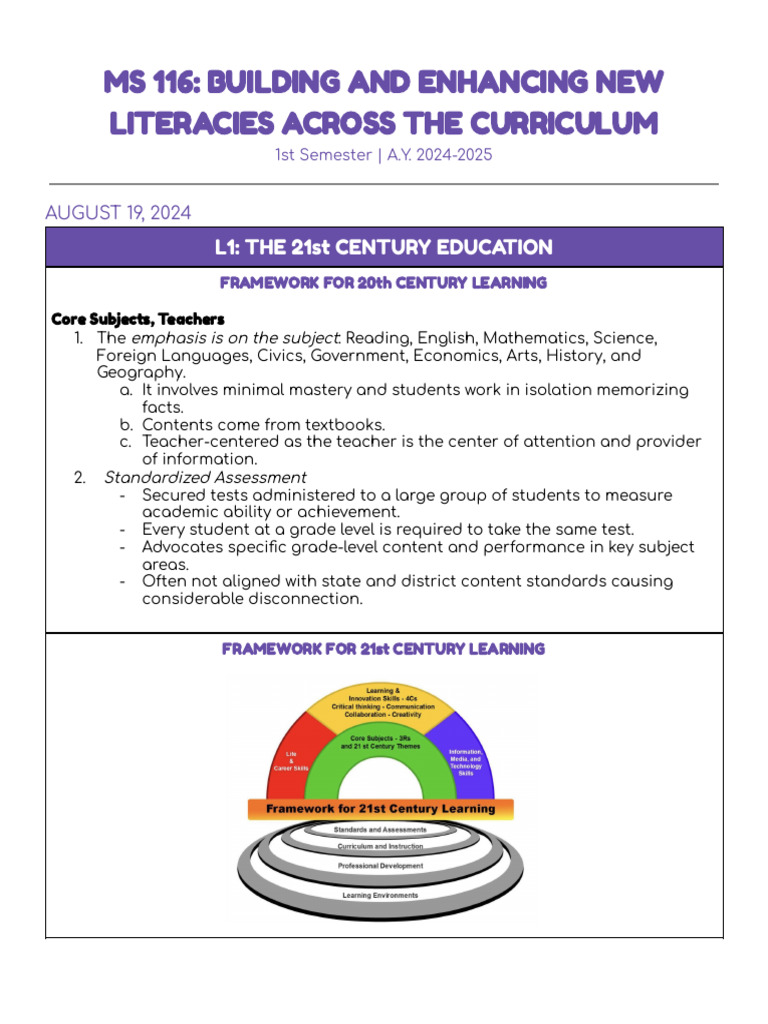 MS116 (Benlac) Midterm Reviewer | PDF | Lesson Plan | Literacy