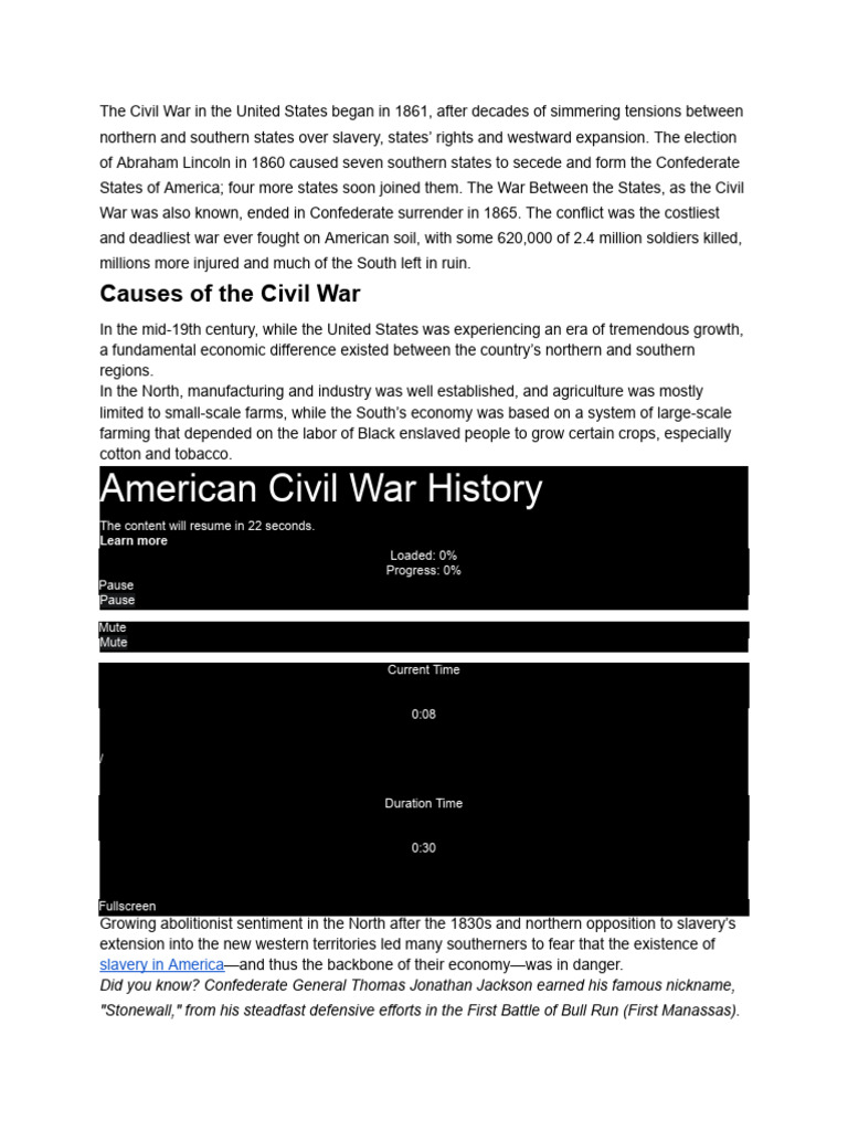 civil war | PDF | George B. Mc Clellan | American Civil War