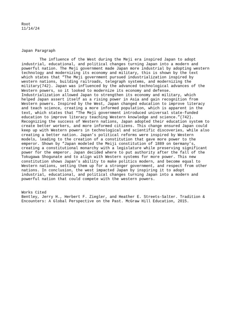 Japan Paragraph | PDF