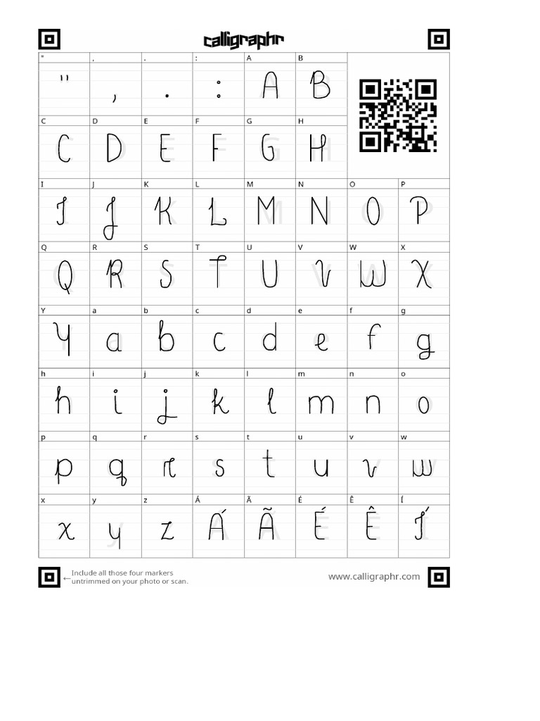 Calligraphr Template | PDF