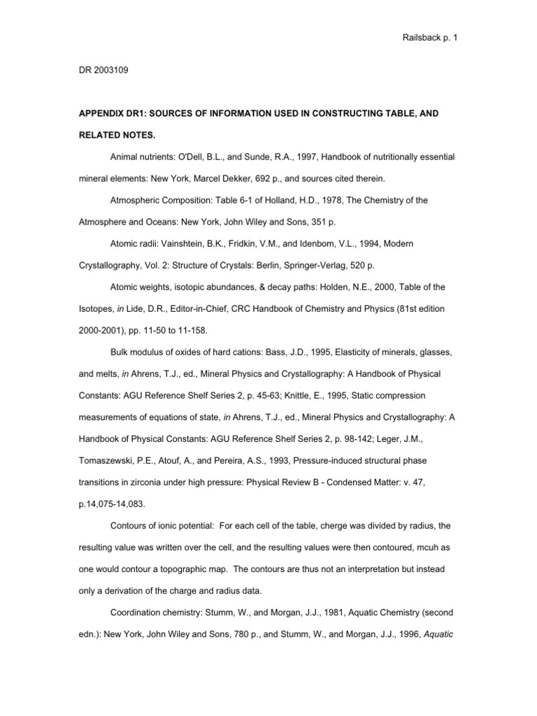 Geochemistry Reference Sources | PDF | Geochemistry | Chemistry