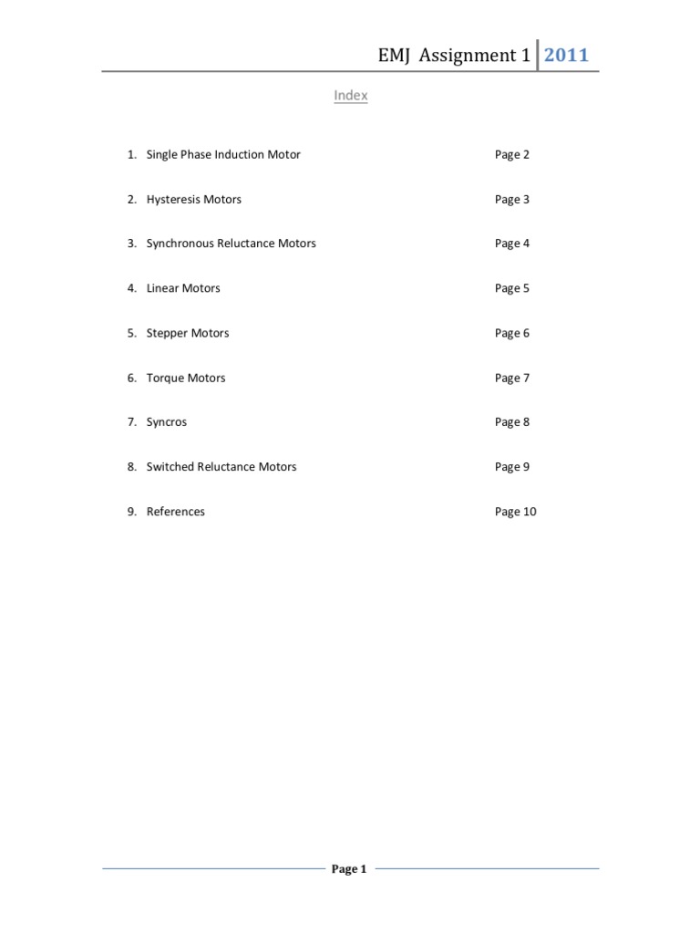 Special Motors Assignment | PDF | Electric Motor | Engines