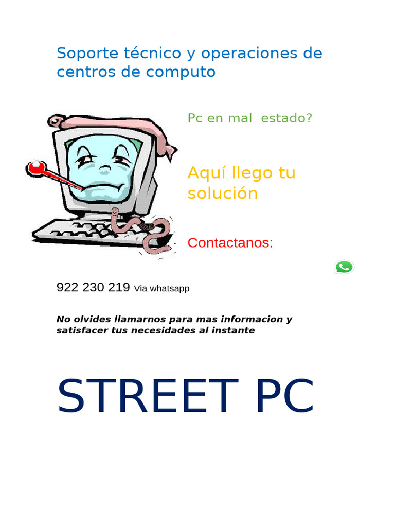 Soporte Técnico y Operaciones de Centros de Computo 3ro C | PDF