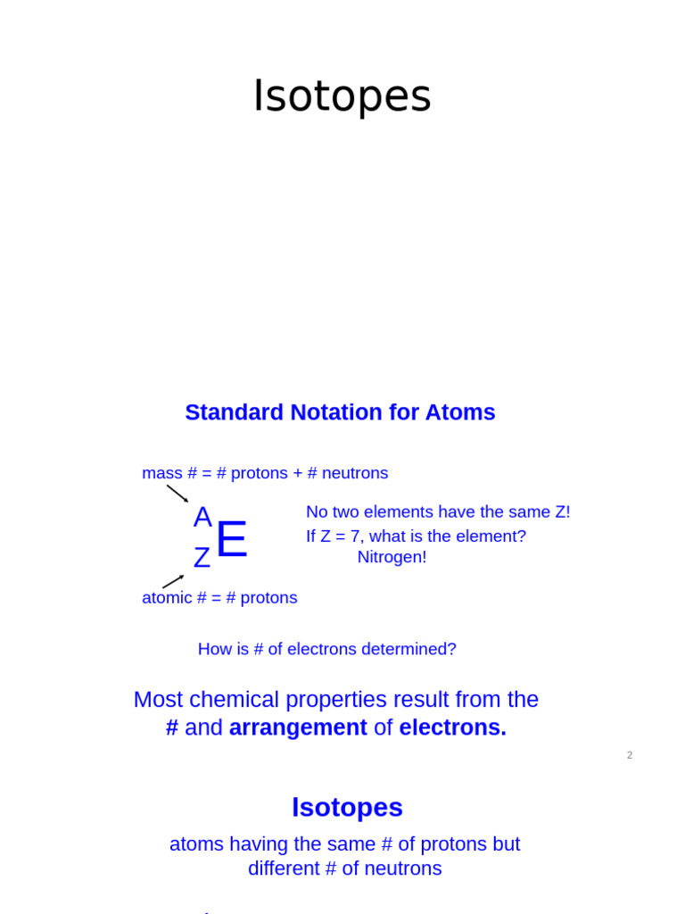 Theme 1 Appendix 1 Isotopes-Lecture | PDF | Isotope | Chemical Elements