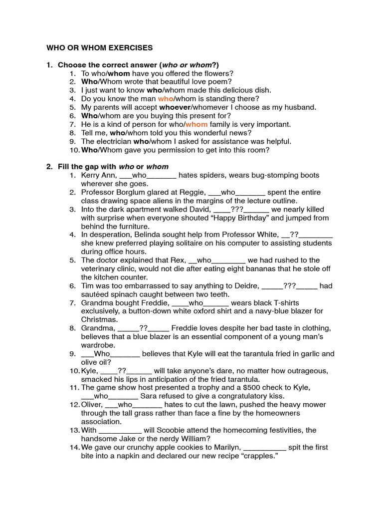 WHO_OR_WHOM_EXERCISES | PDF