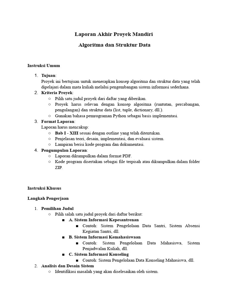 Laporan Akhir Proyek Mandiri | PDF