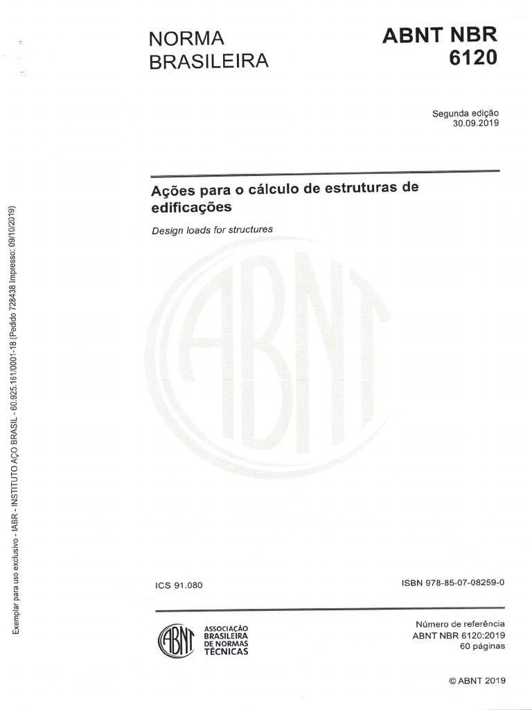 Abnt NBR 6120 (2019) | PDF