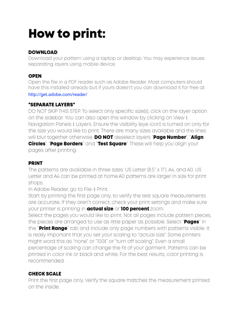 Printing Instructions *READ FIRST* | PDF