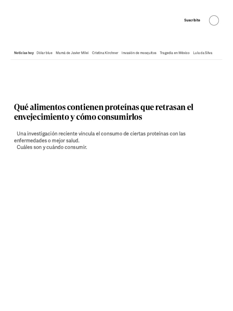 proteínas que retrasan el envejecimiento | PDF | Alimentos | Proteínas